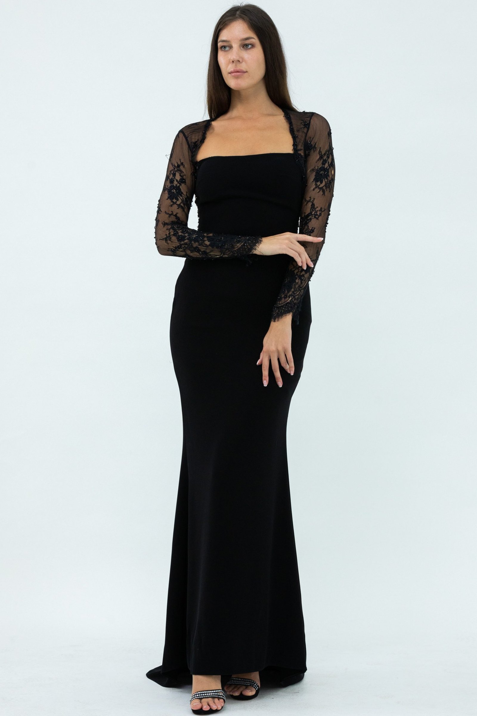 Straight Across Slipdress Evening Dress - Alesayi Fashion