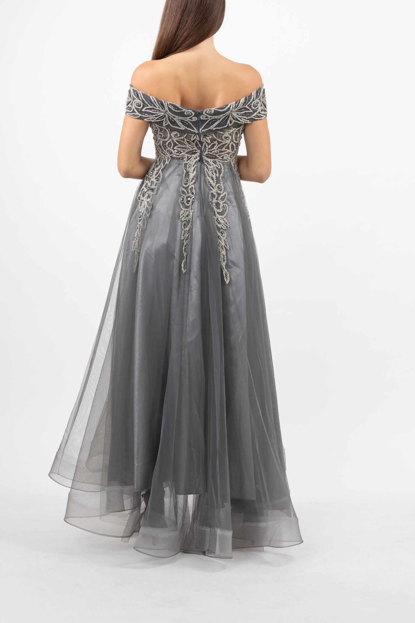 OFF-Shoulder A-Line Gown Dress Evening Dress - Alesayi Fashion