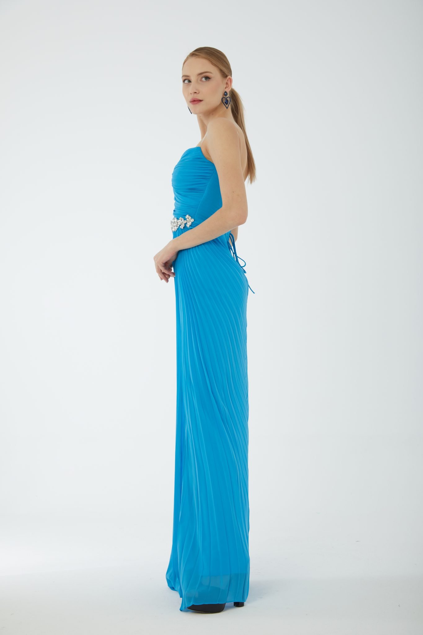 Sweetheart off shoulder high knee evening dress - Alesayi Fashion